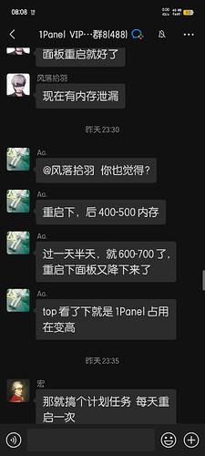 逆天！1Panel面板占用内存超过2G！ - 1Panel - Moe Tom